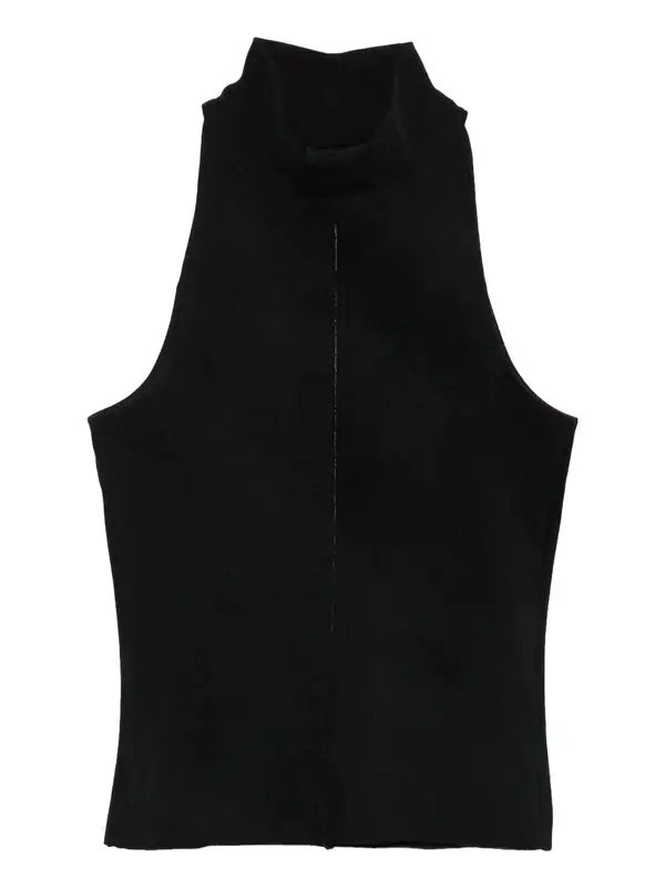 THOM KROM High-neck Sleeveless Top - Black