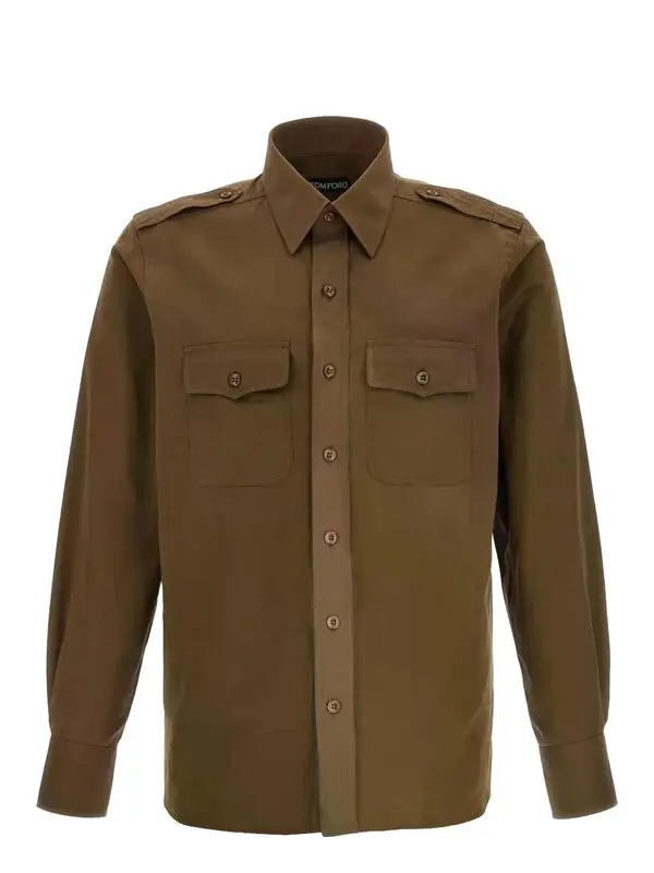TOM FORD Long-sleeve Shirt - Green