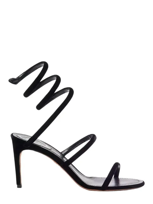Rene Caovilla 80mm Cleo Spiral-ankle-strap Sandals - Black