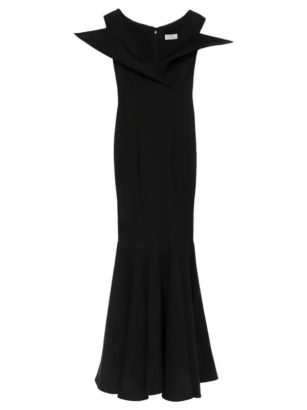 VESTIAIRE D'UN OISEAU LIBRE Cowl Neck Sleeveless Dress - Black