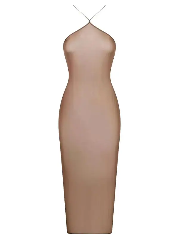 MAISON CLOSE Open-back Midi Dress - Brown