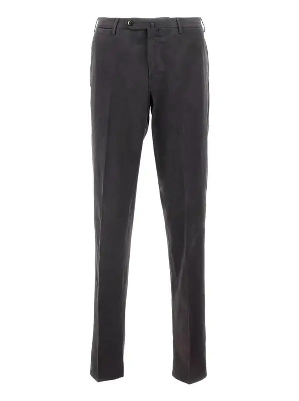 PT TORINO Front-closure Side-pocket Trousers - Grey