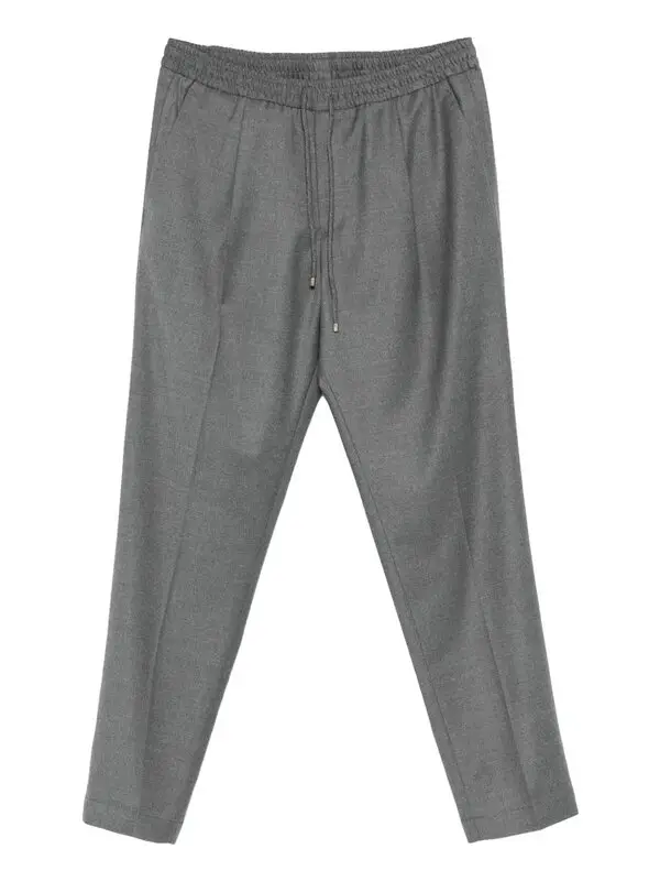 BRIGLIA 1949 Drawstring Pleated Trousers - Grey