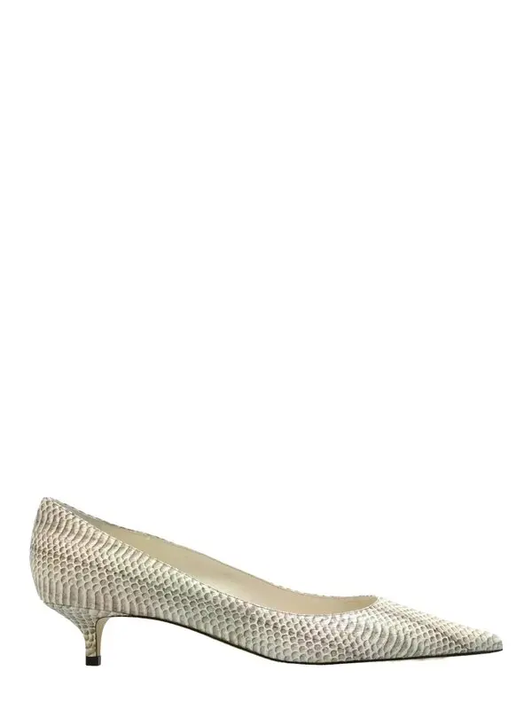 JIMMY CHOO 40mm Amelia Snakeskin Pumps - Neutrals