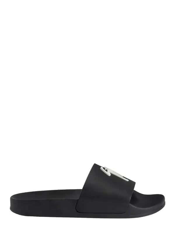 GIUSEPPE ZANOTTI Brett Logo-embellished Slides - Black
