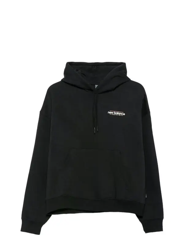 NEW BALANCE Logo-embroidered Hoodie - Black