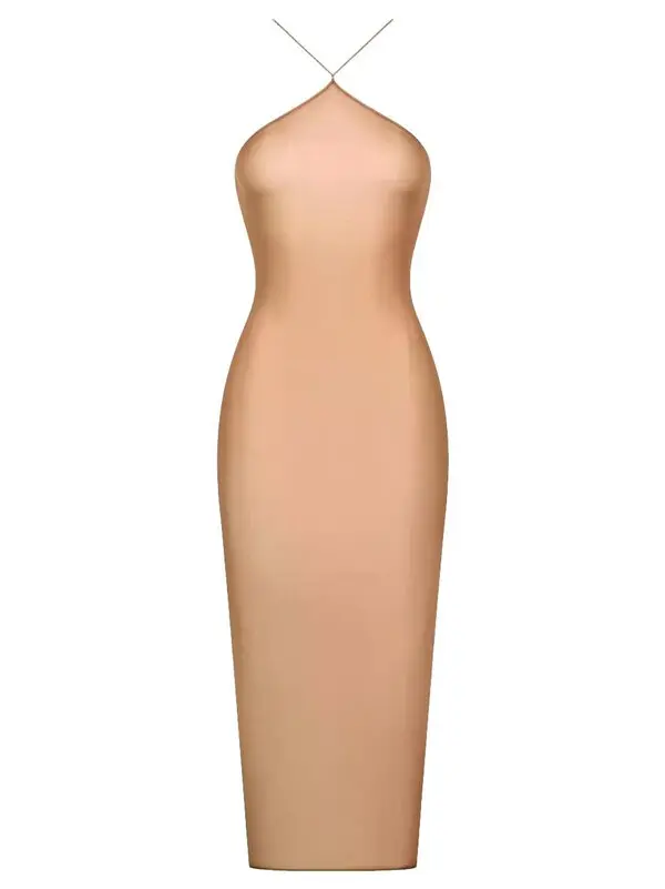 MAISON CLOSE French Kiss Light Open-back Midi Dress - Neutrals