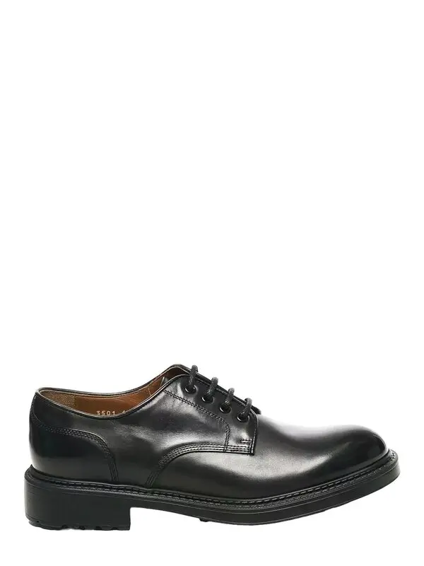 DOUCAL'S Leather Derby Shoes - Black