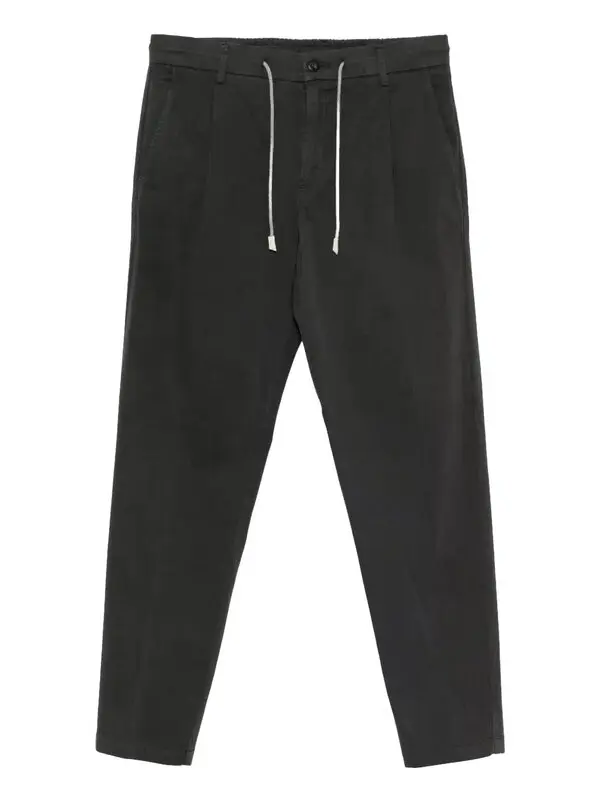 Eleventy Pleated Drawstring Trousers - Grey