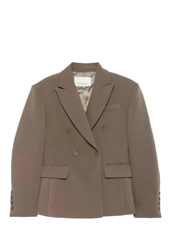 THE FRANKIE SHOP Doyer Peak-lapel Double-breasted Blazer - Green