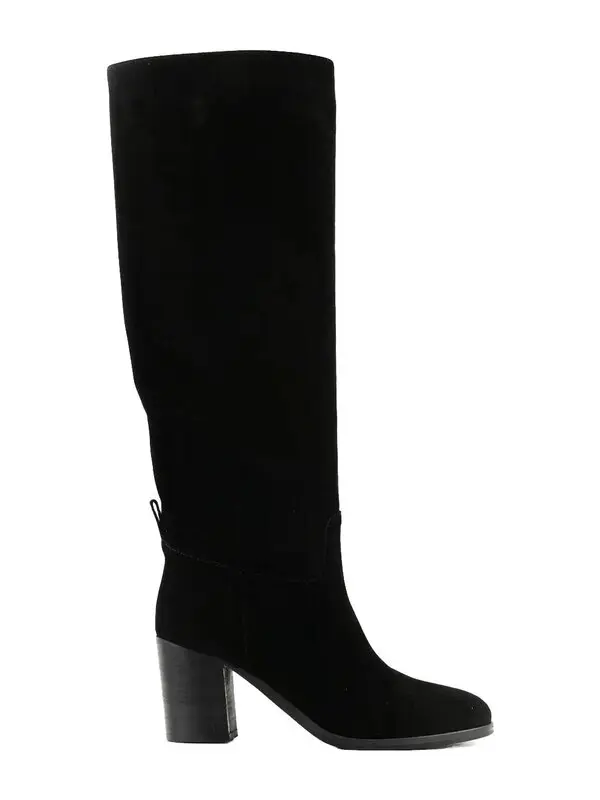 PAUL WARMER 75mm Kate Suede Knee-high Boots - Black