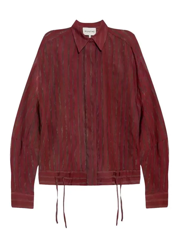 Munthe Striped Drawstring Shirt - Red