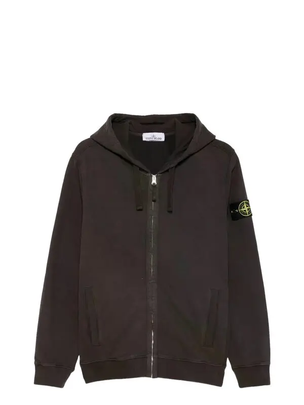 Stone Island Zip-up Hoodie - Grey