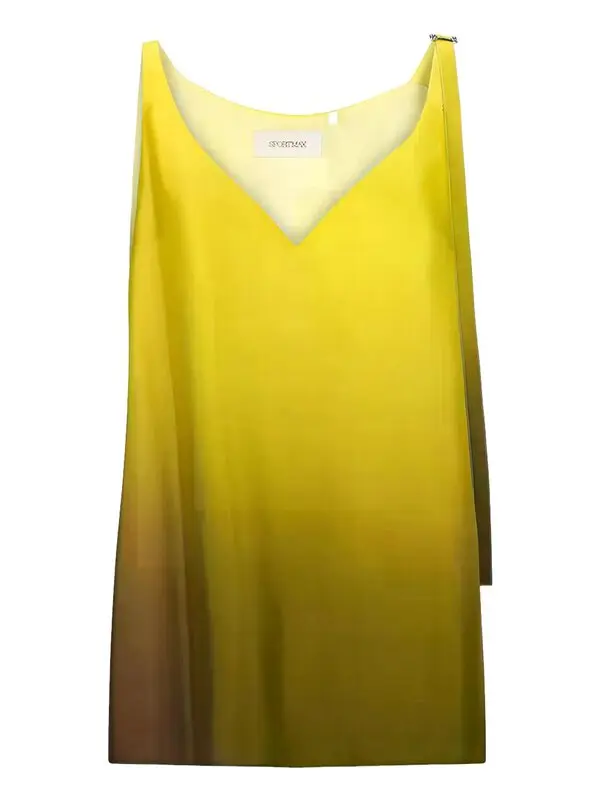 Sportmax Ombré V-neck Top - Yellow