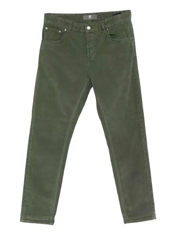 PT TORINO Corduroy Five-pocket Trousers - Green