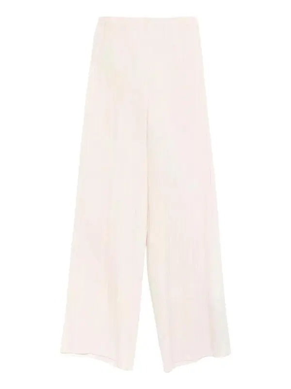 FORTE_FORTE Textured Wide-leg Trousers - Neutrals