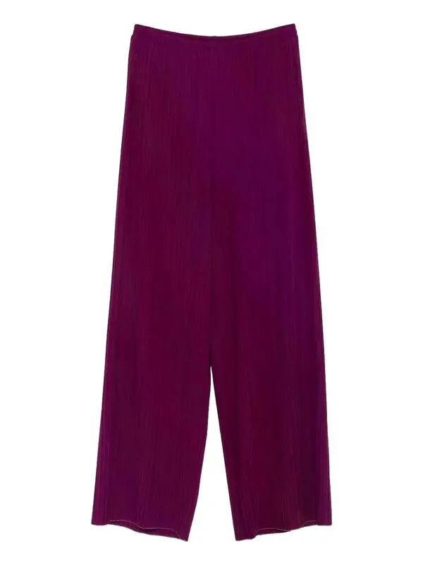 FORTE_FORTE Ribbed Wide-leg Trousers - Purple