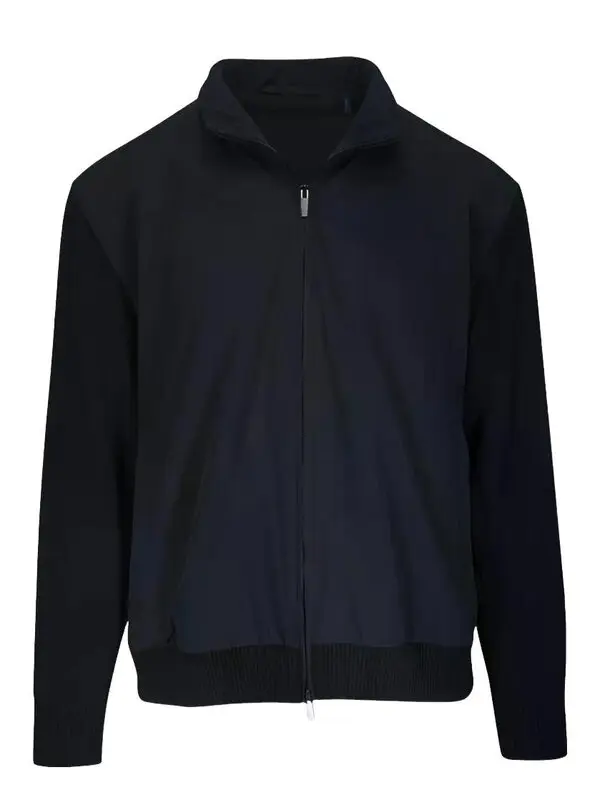 Paul & Shark Wool-paneled Zip-up Jacket - Black