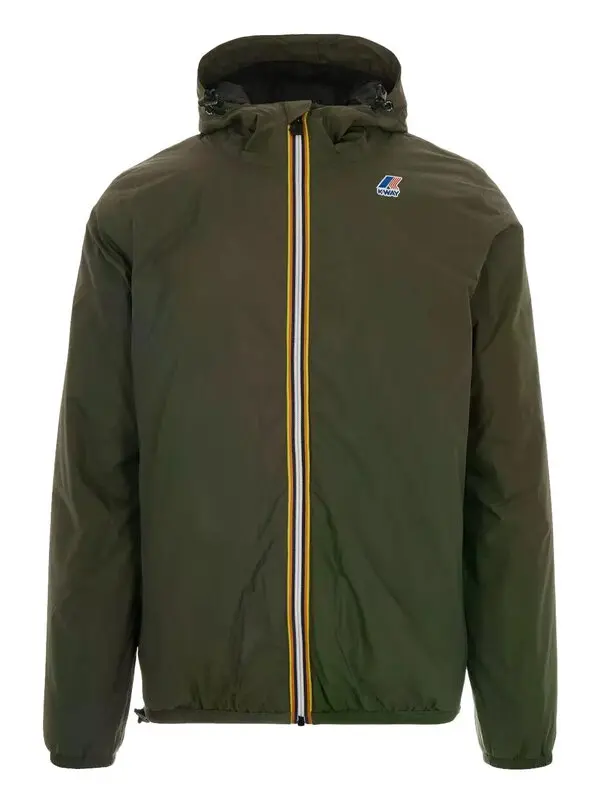 K-WAY Hooded Zip-front Jacket - Green