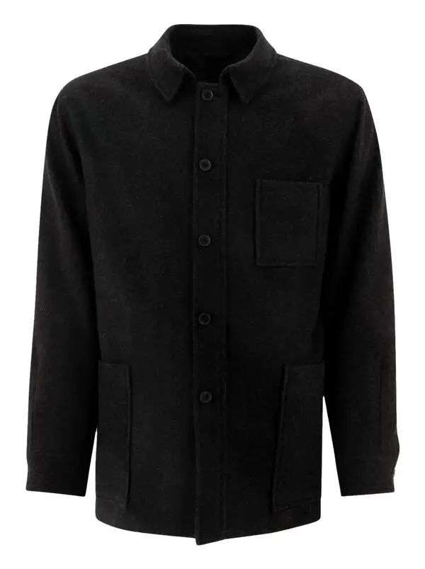 KAPTAIN SUNSHINE Button-down Patch-pocket Coat - Black