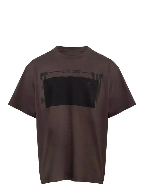 MAISON MARGIELA Graphic-print Cotton T-shirt - Brown