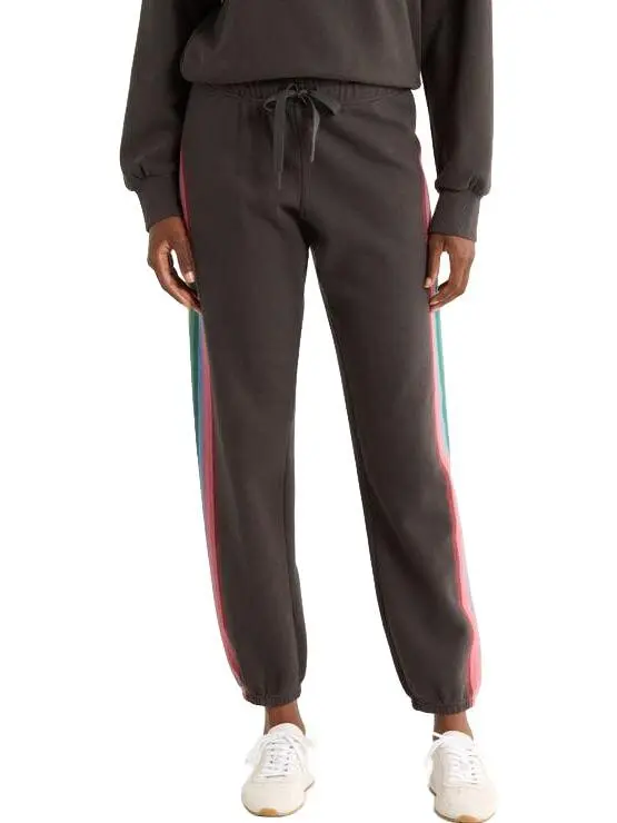 Marine Layer Cloud Nine Cotton Blend Fleece Joggers - Faded Black