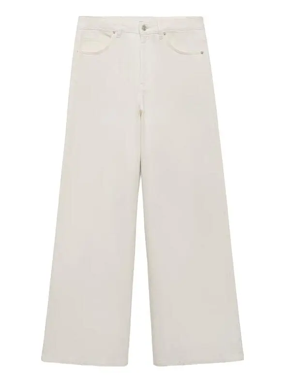 Mango High-waist Wide-leg Jeans - White
