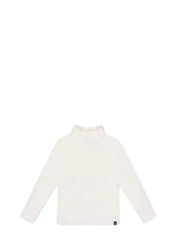 DEUX PAR DEUX Ribbed Mock Neck Top - White