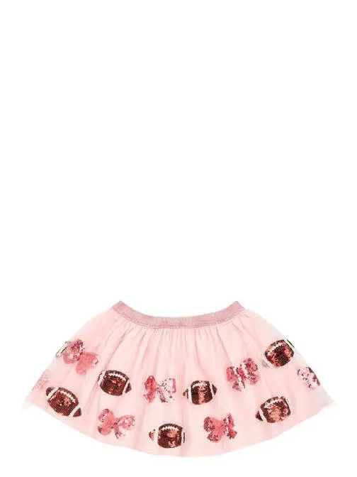 SWEET WINK Bow Football Sequin Tutu - Ballet Pink