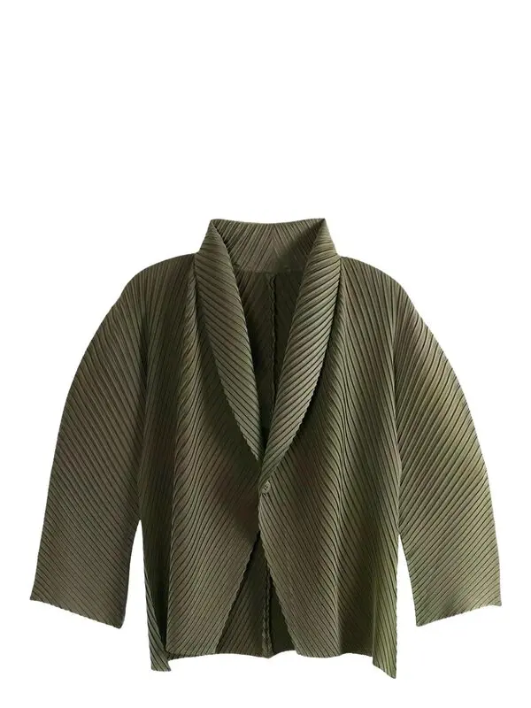Issey Miyake Soft Fold Pleated Jacket - Green
