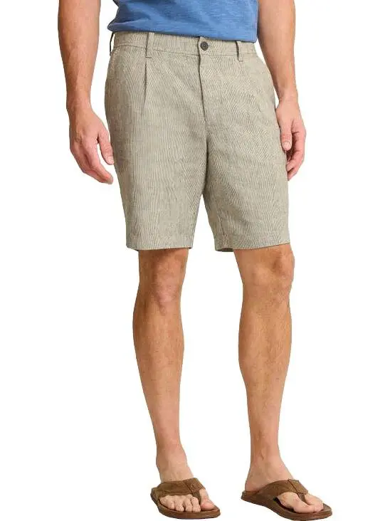 Tommy Bahama Isla Stripe Pleated Linen-blend Shorts - Beach