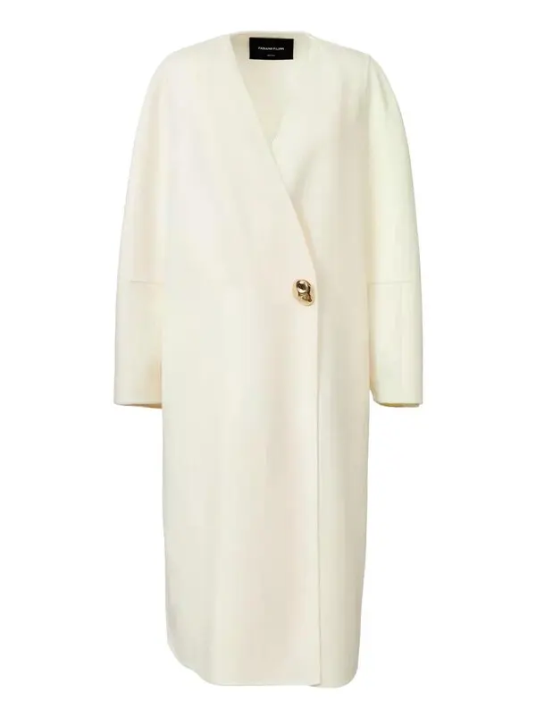 Fabiana Filippi Single-button Wrap Coat - White