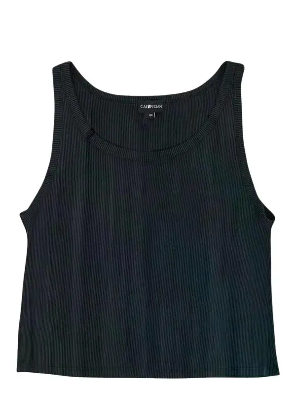 Callipygian Ribbed Tank Top - Black