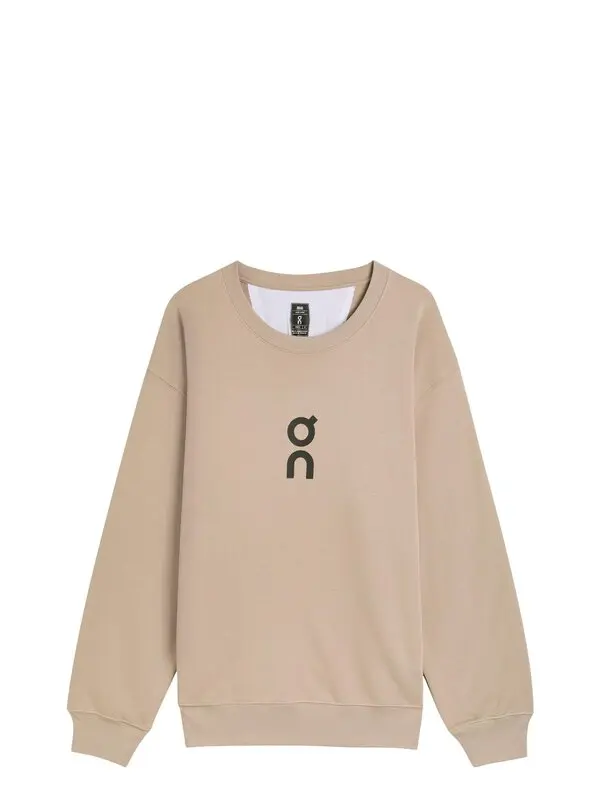 On Logo Cotton-blend Sweatshirt - Beige