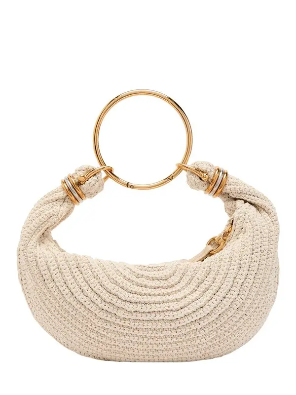 Chloé Bracelet Crochet Top Handle Bag - Ivory