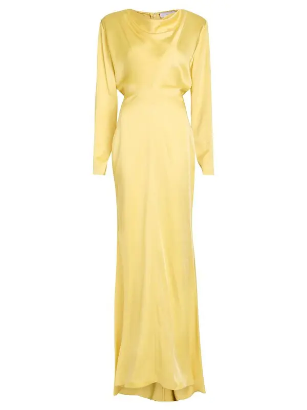 Stella McCartney Draped Satin Gown - Yellow