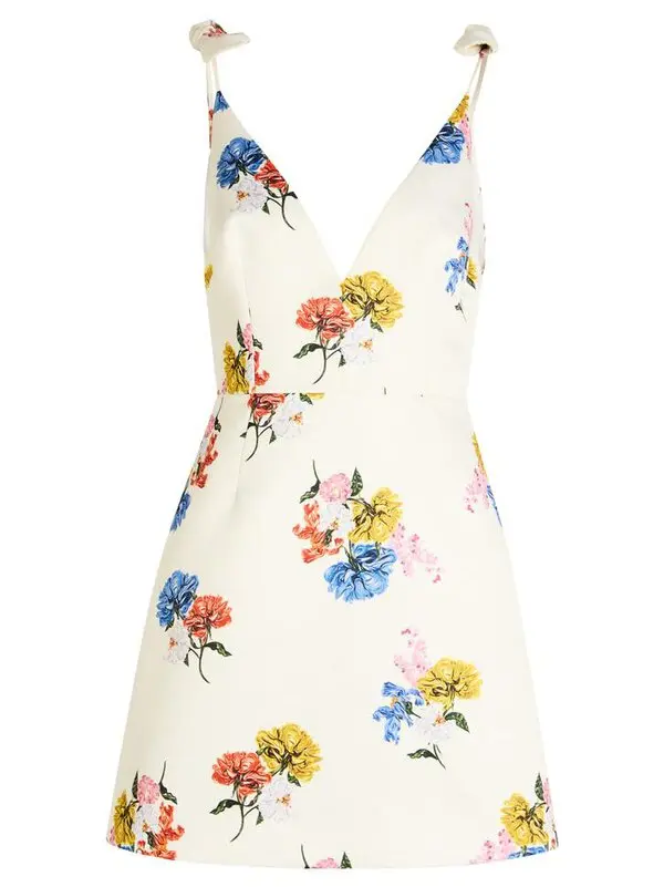 EMILIA WICKSTEAD Vero Floral-print Faille Mini Dress - Multi Floral