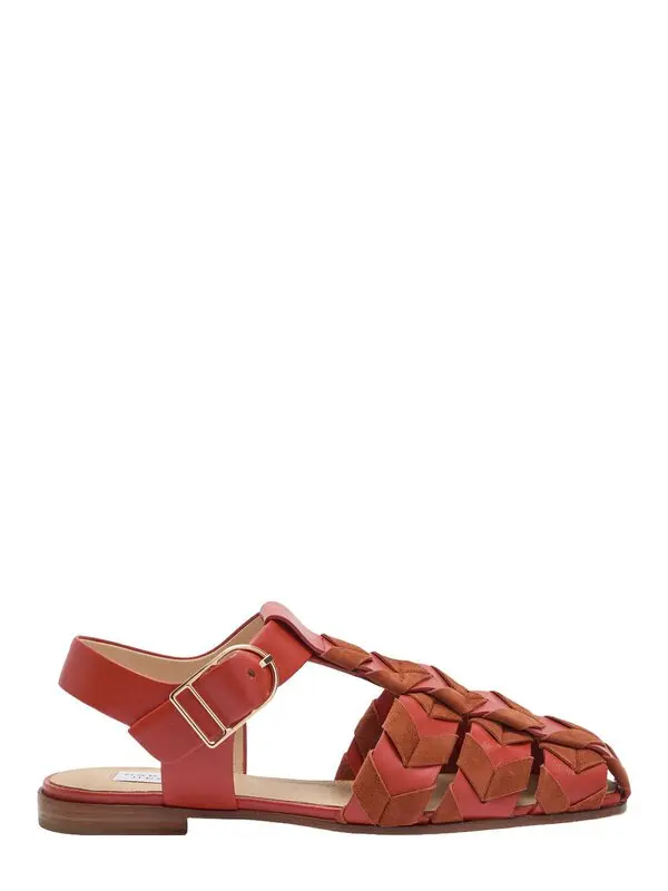 Gabriela Hearst Willow Leather Sandals - Orange