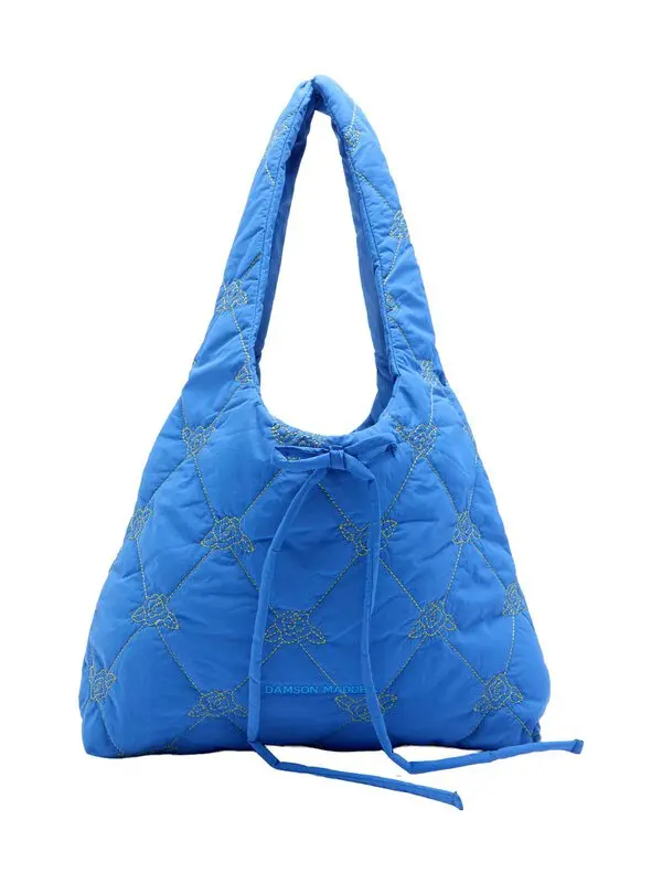 DAMSON MADDER Roisin Quilted Hobo Bag - Blue