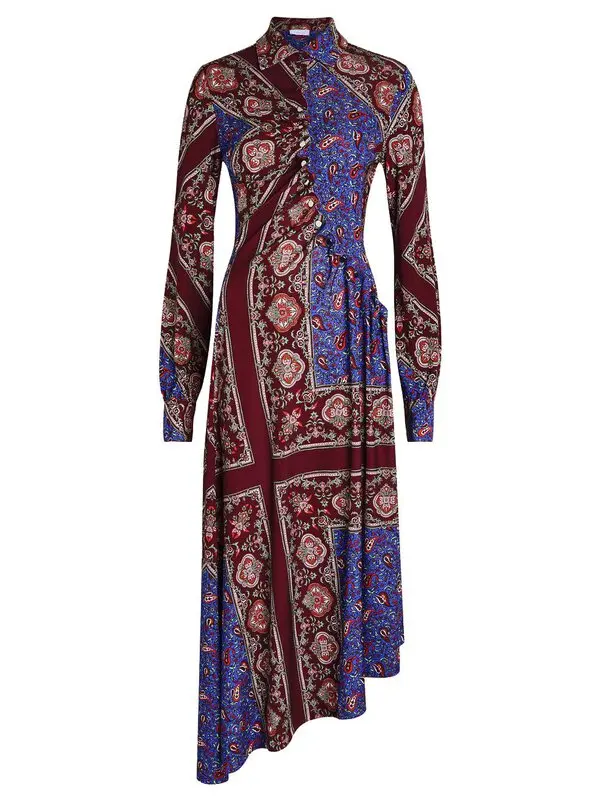 Rabanne Patterned Jersey Midi Shirt Dress - Multi Print