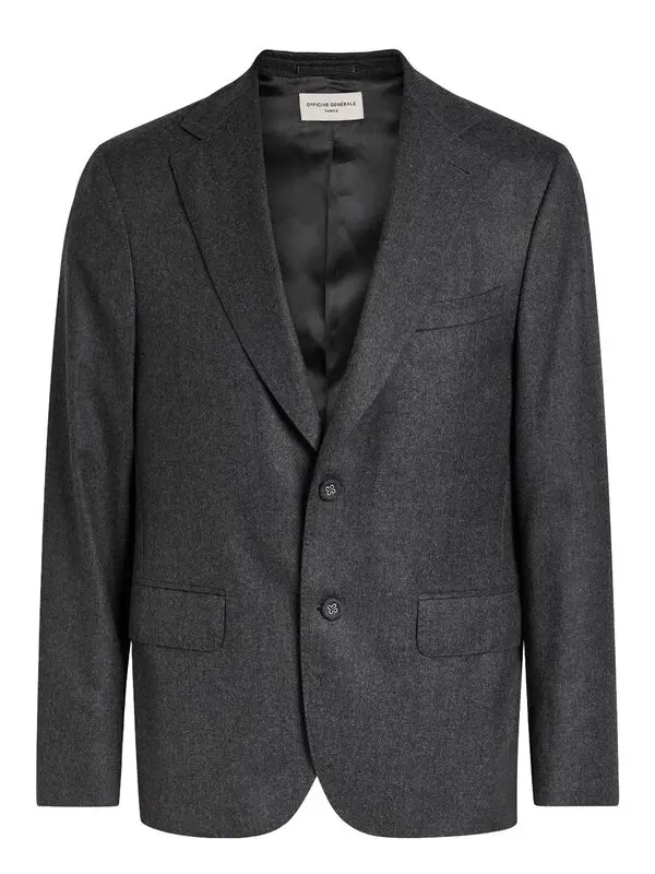 Officine Générale Arthus Wool Blazer - Grey