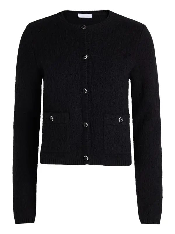 Rabanne Wool And Cashmere-blend Cardigan - Black