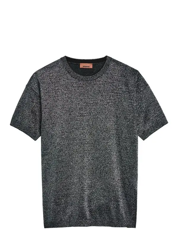 Missoni Lamé Fine-knit T-shirt - Silver