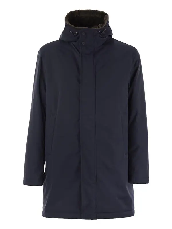 Herno Hooded Padded Parka - Blue
