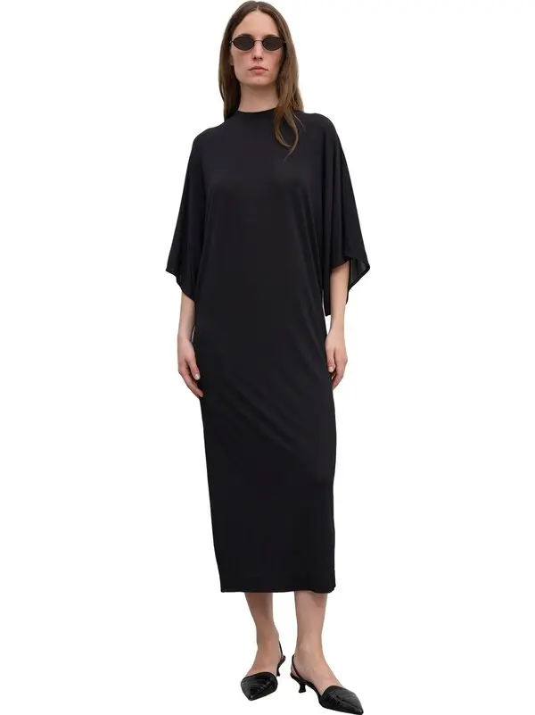 HOUSE OF DAGMAR Jersey Kimono Maxi Dress - Black
