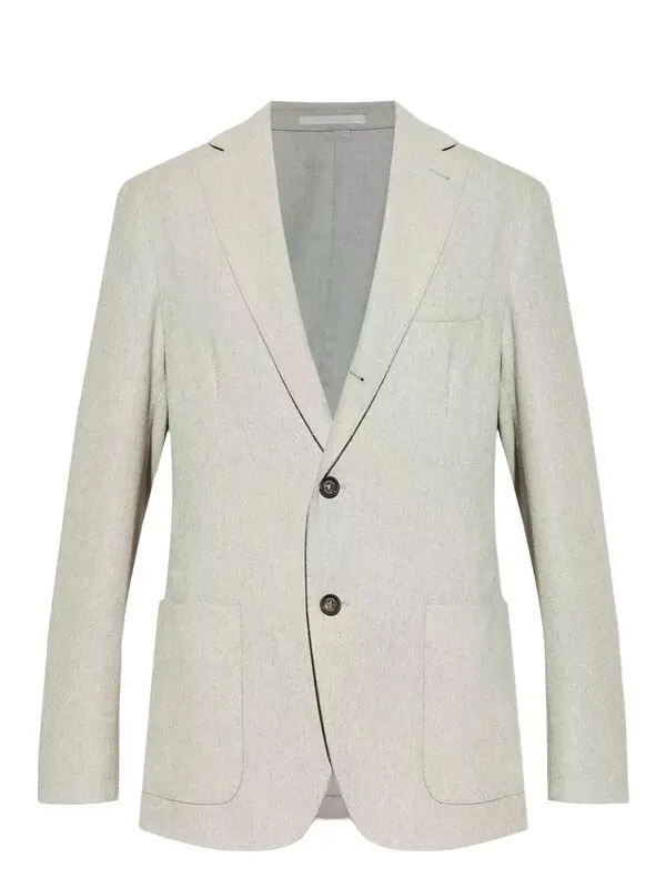 Eleventy Two-button Patch-pocket Blazer - Grey