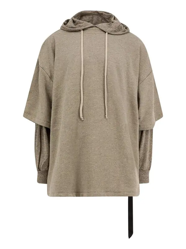 Rick Owens Cotton Blend Tommy Hustler Sweatshirt - Grey