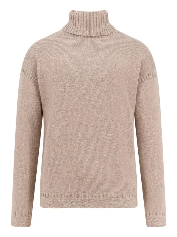Loro Piana Cashmere Turtleneck Sweater - Beige