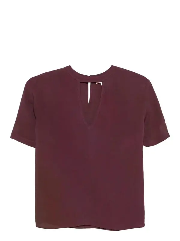 TWINSET Keyhole-neckline Short-sleeve Top - Red