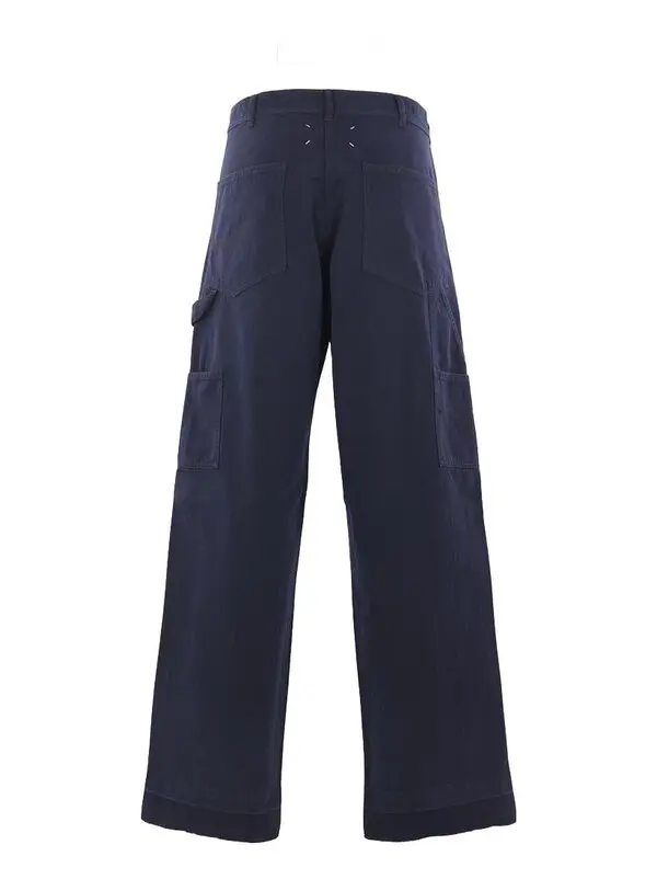 MAISON MARGIELA Cargo Trousers - Stone Washed Navy